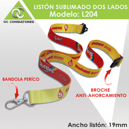 Listón porta gafete | sublimado o con serigrafía | Credencial